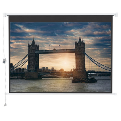 Portable Wall Mount Motorized Electric Projector Screen for Home ...