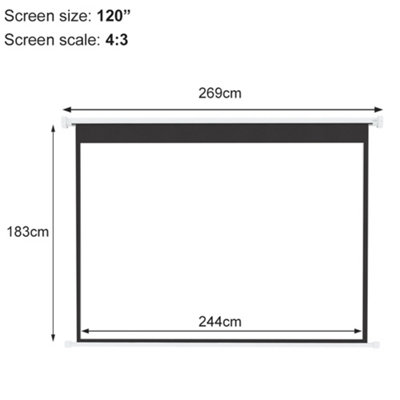 Portable Wall Mount Motorized Electric Projector Screen for Home ...