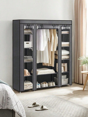 Portable Wardrobe, Foldable Closet, Clothes Storage Organiser With ...
