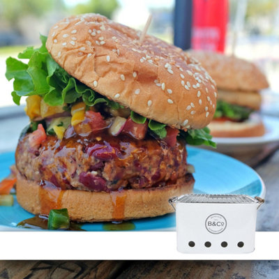 Portable White Rectangular BBQ - Wilyabrup