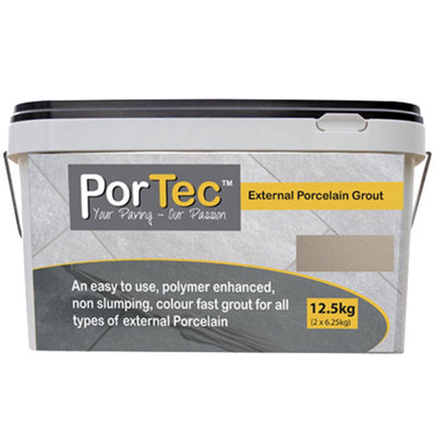 PorTec Porcelain Grout - Dove Grey 12.5kg