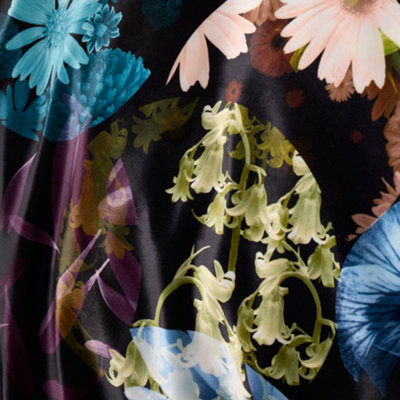 Portfolio Home Elena Floral Black Green King Soft Easy Care Bed Linen ...