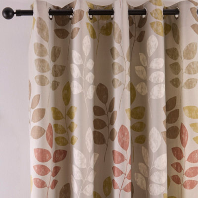 Portfolio Home Springfield Leaf Natural 90" Width x 90" Drop (229 x ...