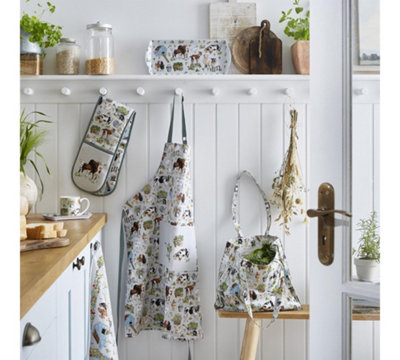 Portman Farm Animal Print 100% Cotton Apron