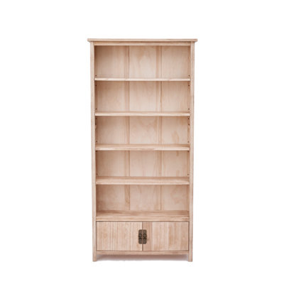 Portofino Light Wood Bookcase with 2 doors 180x85x25cm | DIY at B&Q