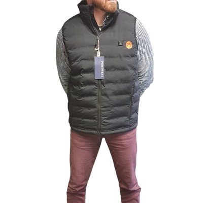 Portwest Heated Gilet Electric Body Warmer Water Resistant 3 10 Hour Use XL
