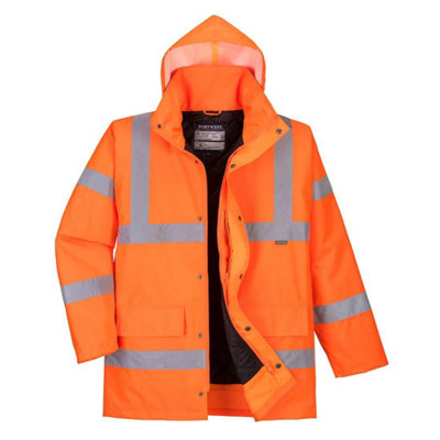 Portwest Mens Hi-Vis Safety Traffic Jacket | DIY at B&Q