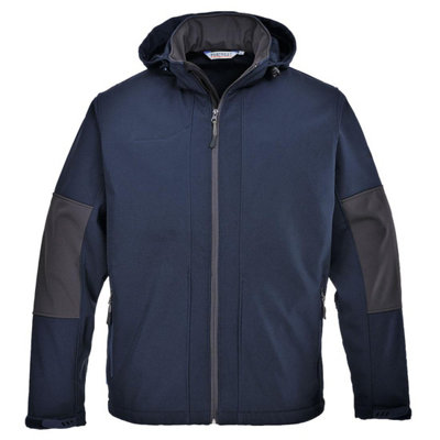 Portwest Mens Hooded Soft Shell Jacket | DIY at B&Q