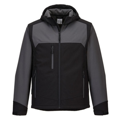Portwest Mens KX3 Contrast Hooded Soft Shell Jacket