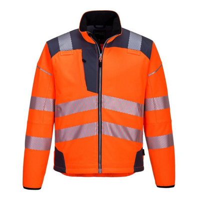 Portwest Mens PW3 Hi-Vis Safety Soft Shell Jacket | DIY at B&Q
