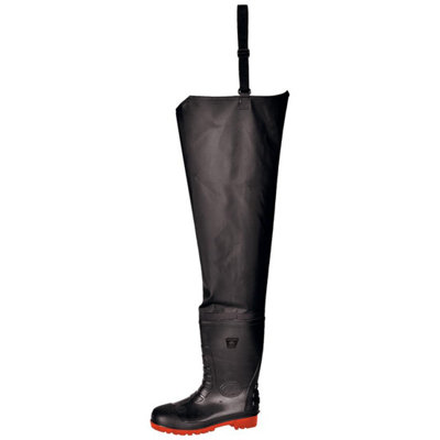 Portwest Mens Safety Waist Waders Black (8 UK)