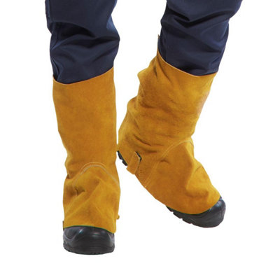 Portwest Unisex Adult Safe Welder Leather Boot Covers Tan (One Size)