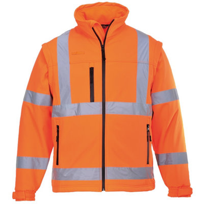 Portwest Unisex Hi-Vis Safety Softshell Jacket | DIY at B&Q