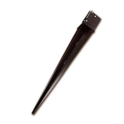 Post Support Spike 75x600mm, Powder Coated Black, 3 units