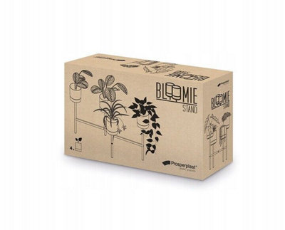 Pot + Stand Set Tiered Metal Multiple Flower Modern Shelf Planter Black ...