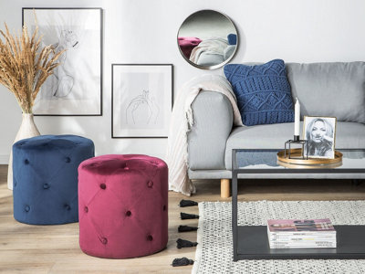 Pouffe COROLLA Velvet Dark Blue