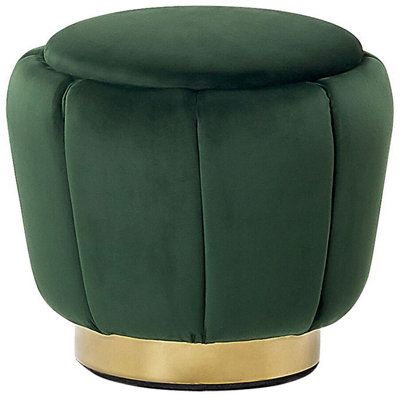 Pouffe IRVING Dark Green Velvet