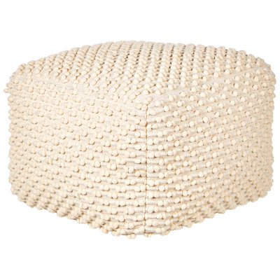Pouffe KINGRI Cotton Light Beige