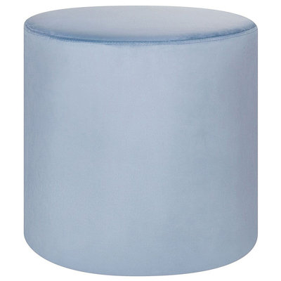 Pouffe LOVETT Velvet Light Blue 47 cm 47 cm 46 cm