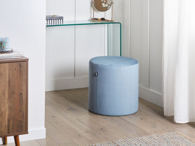 Pouffe LOVETT Velvet Light Blue