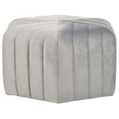 Pouffe MURIETTA Velvet Light Grey