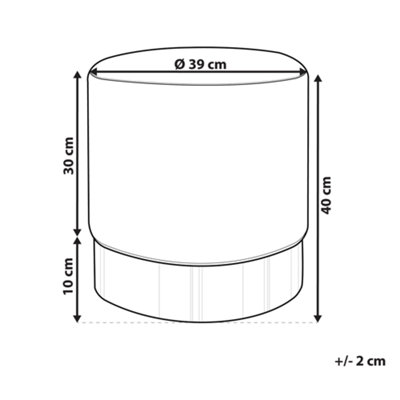 Pouffe SOPHIA Navy Blue Velvet