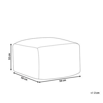 Pouffe ZEUGMA Wool Beige 56 cm 56 cm 32 cm