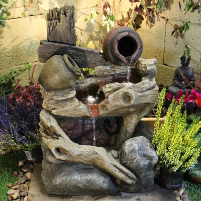 Pouring Jugs Traditional Solar Water Feature - Solar Powered - Resin ...