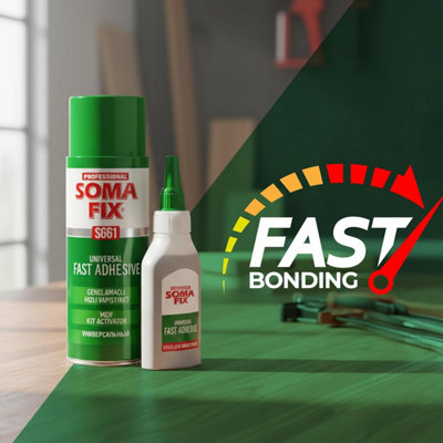 Power Glue with Activator Spray - Fast Adhesive Kit for Mitre, Wood ...