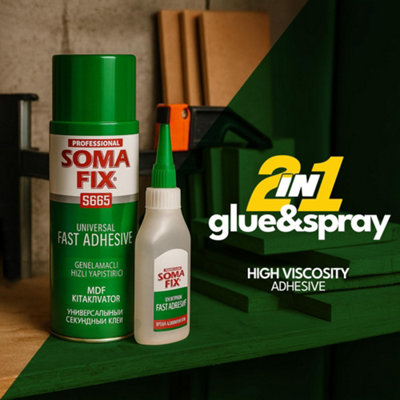Power Glue with Activator Spray - Fast Adhesive Kit for Mitre, Wood ...