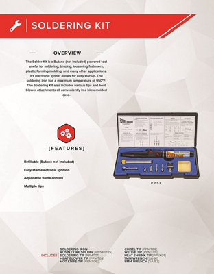 Power Probe Solder Kit Ppsk Portable Adjustable Temperature Control