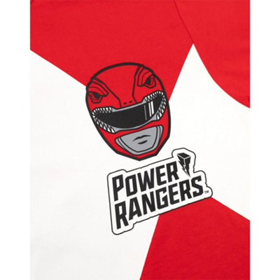 Power Rangers Mens Red Red Character Short Sleeve Long Leg Pyjama Set ...