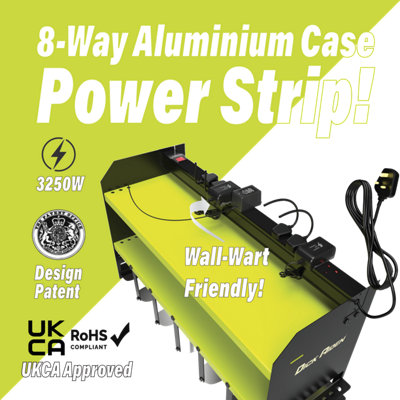 Power Tool Storage Organiser Rack Drill Holder - 6 Slot (Ryobi Green)