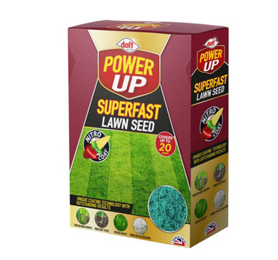 Power Up Superfast Lawn Seed with NITRO-COAT