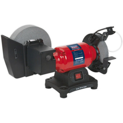 Powerful 150mm Bench Grinder with 200mm Wet Stone and 250W Induction ...