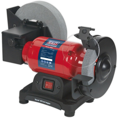 Powerful 150mm Bench Grinder with 200mm Wet Stone and 250W Induction ...