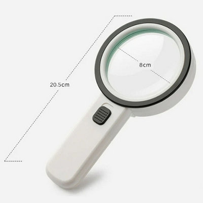 POWERFUL 30X LED MAGNIFYING GLASS FOR READING & HOBBIES WITH 12 BRIGHT ...