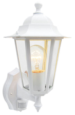 Powermaster 4 Sided Outdoor PIR Wall Lantern - White