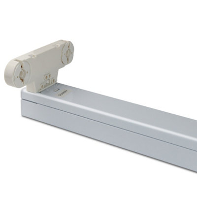 Powermaster 4ft Twin LED Ready Single Ended Batten Fitting | DIY at B&Q