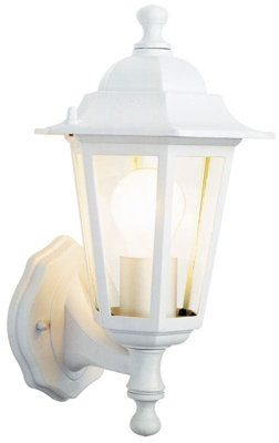 Powermaster 6 Sided Outdoor PIR Wall Lantern - White