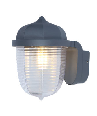 PowerMaster 8 Sided E27 Pavilion Outdoor Wall Lantern - Charcoal