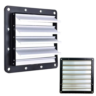 Powerstar Electricals Metal Louvre Shutter Gravity Flap Grille Air Vent ...