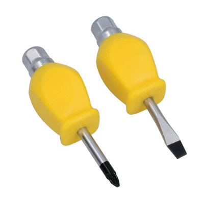 Pozi Flat Screwdriver Set Impacted Tips with Hex Shank + 12" Adjustable ...