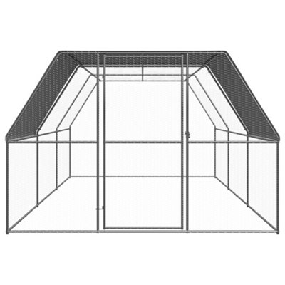 Practical Outdoor Chicken Cage 3x6x2 m Galvanised Steel