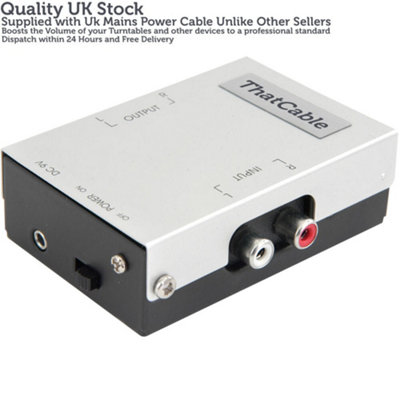 Pre Amplifier for Turntables Phono/RCA Stereo Preamp Line Level Volume ...