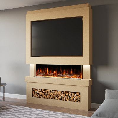 Pre Manufactured Fireplaces Pre Built Media Wall Package 6, Includes