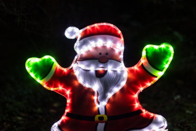 Pre-Lit Santa Claus LED Rope Light Decoration