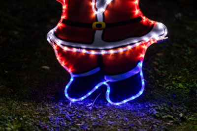 Pre-Lit Santa Claus LED Rope Light Decoration
