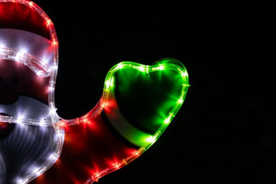 Pre-Lit Santa Claus LED Rope Light Decoration