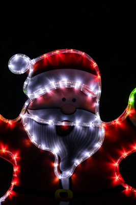 Pre-Lit Santa Claus LED Rope Light Decoration